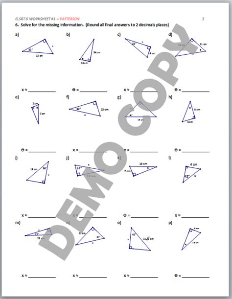 G Srt C 6 Worksheet 1 Answers Printable Word Searches