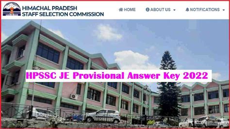 hpssc je provisional key 2022 out raise