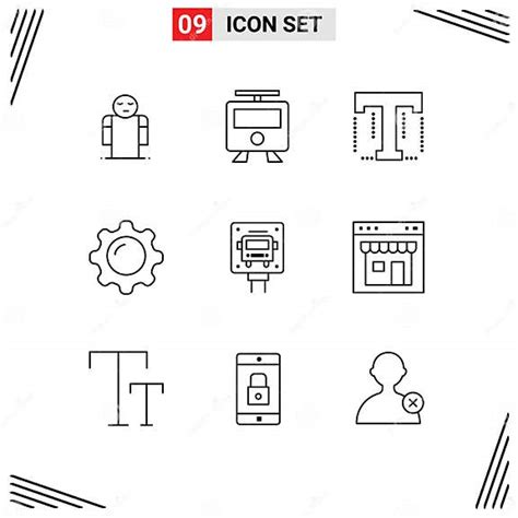 9 Outline Concept For Websites Mobile And Apps Bus Makeup Font