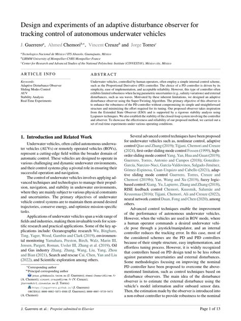 Pdf Design And Experiments Of An Adaptive Disturbance Observer For Tracking Control Of