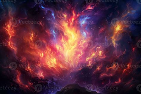 Mystical Fire Background With Flames Generative Ai 31582548 Stock