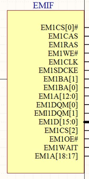 ccs tms320f28377d how can i connect this sram to emif of tms320f28377