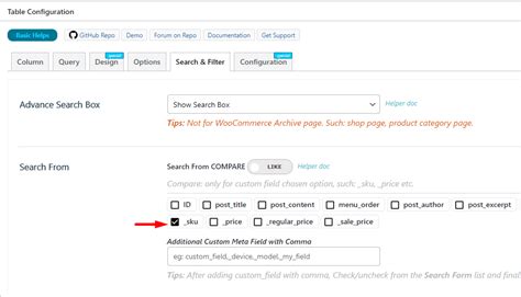 Advanced Search Button