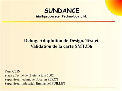Ppt Sundance Multiprocessor Technology Ltd Powerpoint Presentation