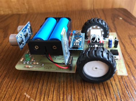 pcb bot line following obstacle avoiding and bluetooth controlled robot