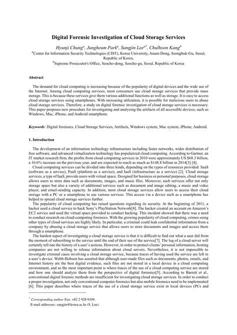 Pdf Digital Forensic Investigation Of Cloud Storage Services