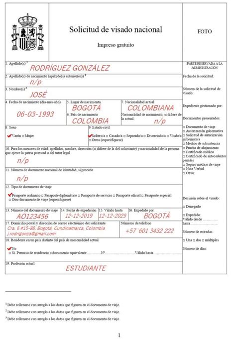 Cómo Cumplimentar El Formulario De Solicitud De Visa Nacional De España