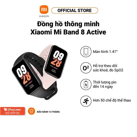 Vòng đeo tay thông minh Xiaomi Smart Band Active Màn hình LCD Theo dõi giấc ngủ