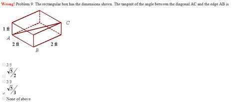 solved wrong problem 9 the rectangular box has the