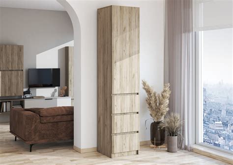 Шкаф пенал Бохо ШК 003 МК Стиль от компании Фабрика Мебели купить в