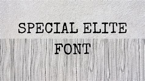 Special Elite Font Free Download