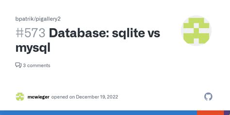 Database Sqlite Vs Mysql Issue Bpatrik Pigallery Github