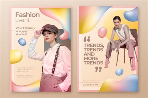 그라데이션 추상 전단지 디자인 서식 파일 무료 벡터