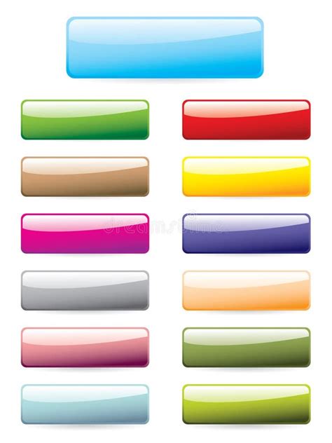 Glossy Button Set Stock Vector Illustration Of Colour 6723819