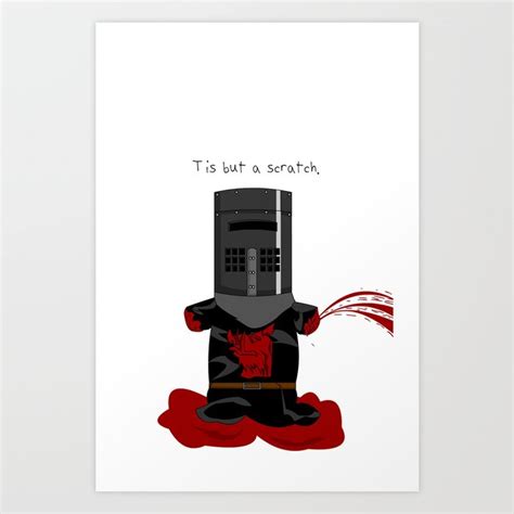 Black Knight Monty Python Art Print By Left Click Design Society6