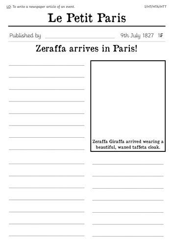 Y2 Zeraffa Giraffa Worksheet And Ppt Bundle Teaching Resources