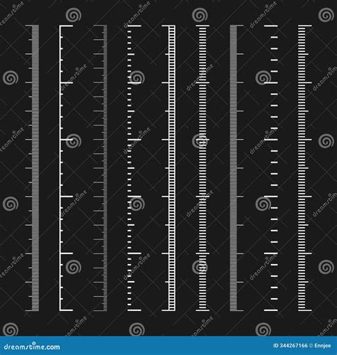 Vertical Measurement Scales With Divisions Realistic Scale For