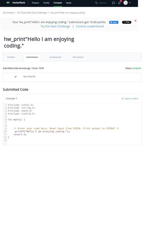Chetan Dhale On Linkedin Codeeveryday Clanguage Problemsolving