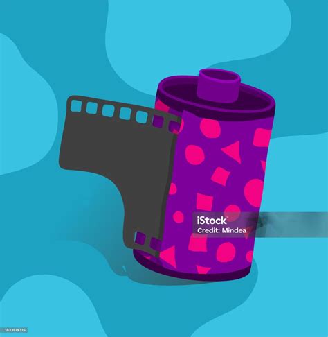 손으로 그린 벡터 사진 카메라 필름 롤 그래픽 90 년대를 위해 양식화 0명에 대한 스톡 벡터 아트 및 기타 이미지 0명 1970 1979 년 1980 1989 년