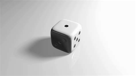 3d dice rolling falls with number 1 stock motion graphics sbv 347739744