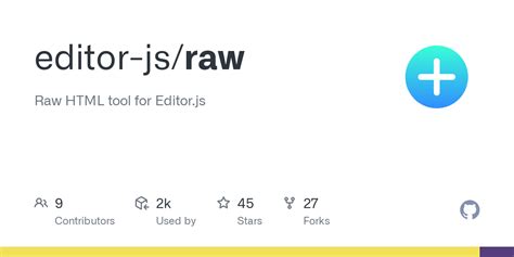 github editor js raw raw html tool for editor js