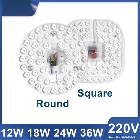 W W W W Led Ring Panel Circle Light Ac V V Led Square Ceiling Board The Circular