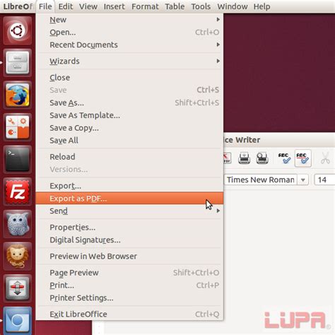 Libreoffice将docx、doc等word文档转成pdf的方法办公软件威易网