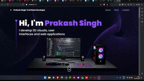 prakash singh on linkedin i have build my portfolio i used react react three drei…