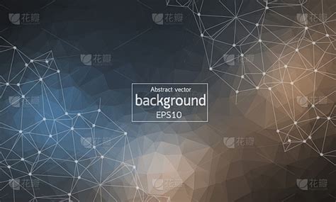 几何多边形背景分子和通讯。用点连接线。极简主义的背景。科学的概念，化学，生物，医学，技术。