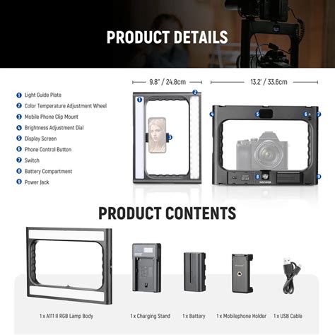 قیمت و خرید گیمبال و لرزشگیر موبایل نیویر مدل Video Making Rgb A111 Ii