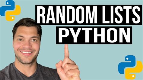 How To Create Random Lists In Python Beginner Programming Tutorial
