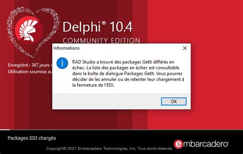 [Rad Studio/Sydney] installation de la JCL JVCL - Composants VCL Delphi