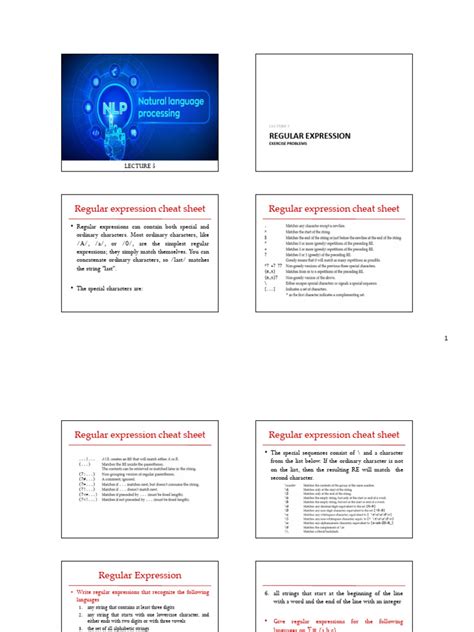 4 Regular Expression Numericals Pdf String Computer Science