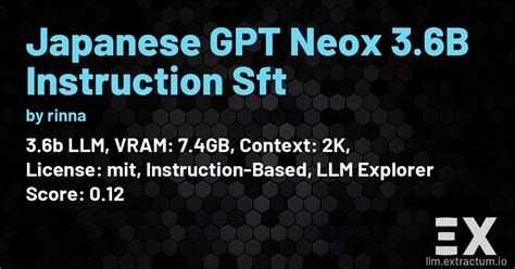 Japanese Gpt Neox 3 6b Instruction Sft By Rinna Benchmarks Features