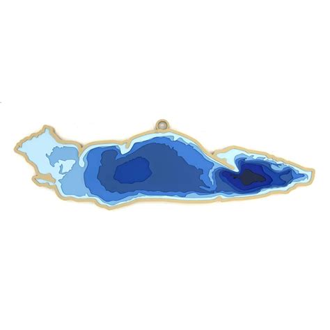 Lake Erie Depth Map Topographic Ams Free 3d Print Model Makerworld