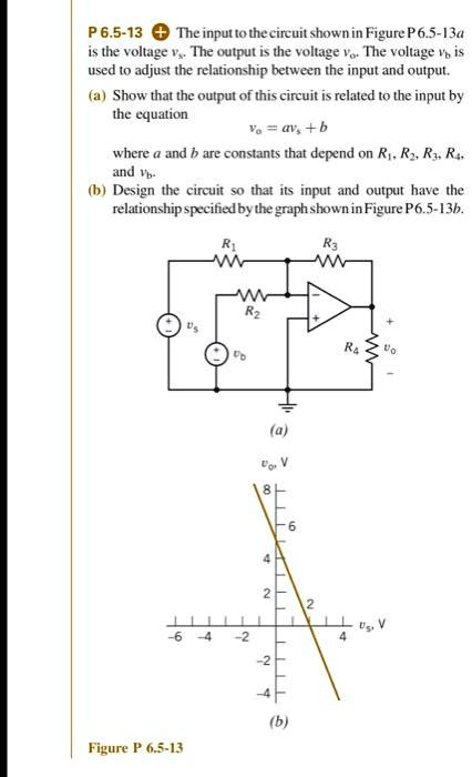 P The Input To The Circuit Shown In FigureP A Is The Voltage Vs The Output Is The