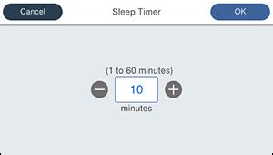 Changing The Sleep Timer Settings