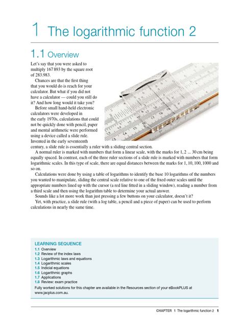 C 01 The Logarithmic Function 2 Pdf Mathematical Concepts Mathematics
