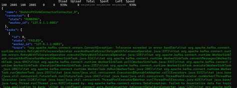 apache kafka how to solve my error in redshiftsinkconnector stack