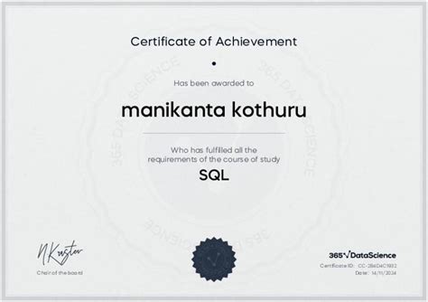 sql datascience learning certification careergrowth