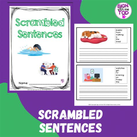 Sentence Scramblers Worksheets Classful