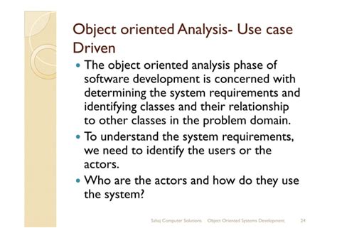 Object Oriented Systems Development Life Cycle Ppt Pdf Operating