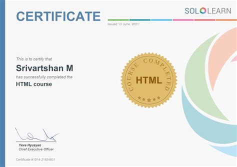 Srivartshan M On Linkedin Html Sololearn