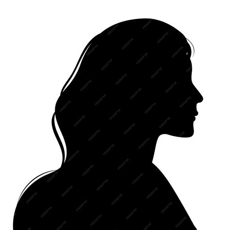 Premium Vector Female Silhouette In Profile Side View Print Logo