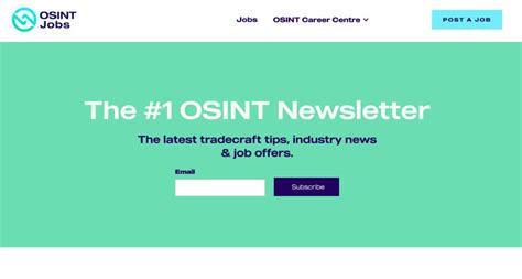Osint Jobs On Linkedin Osint Newsletter Intelligence