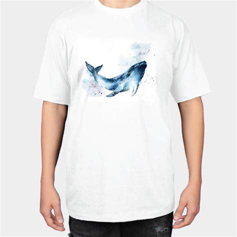 خرید و قیمت تیشرت نهنگ آبی سفید از غرفه کاستومیک