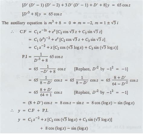 a problems based on cauchy euler solved example problems ordinary differential equations