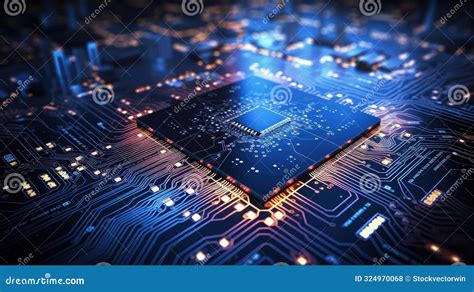 Transistors Technology Particles Stock Illustration Illustration Of