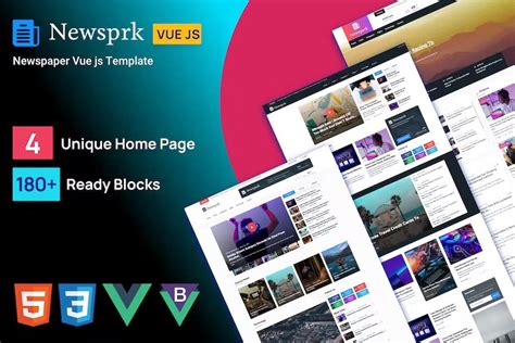 Newsprk Vuejs Newspaper Template Latest Version