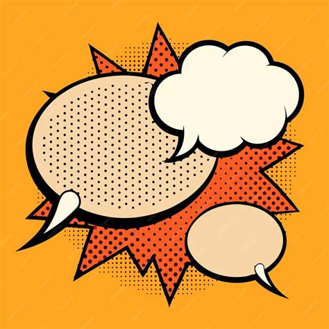 Set of comic speech bubbles Retro empty comic bubbles Set comic speech bubbles vector Vintage ...